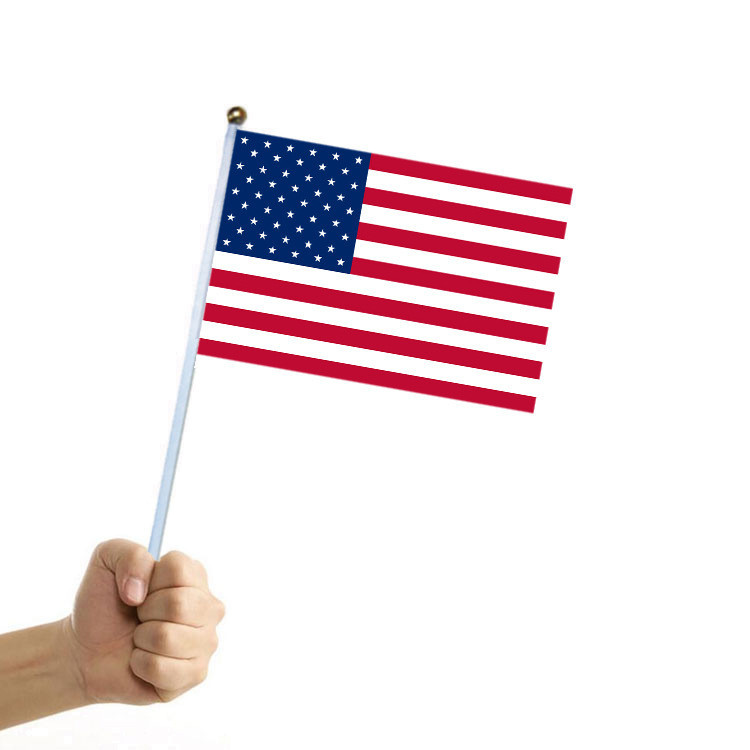 America USA Hand Waving Flag Multiple Size Fabric Waterproof Flags ...