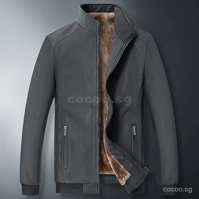 Men Windbreaker Streetwear Winter Fleece Jackets Coat Plus Size 6XL 7XL ...