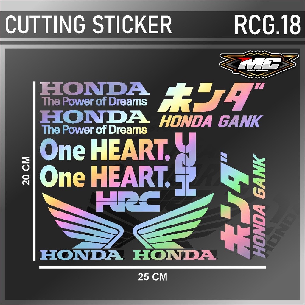 Cutting Sticker Pack Sponsor Racing Contents 10 PCS - Motorcycle ...