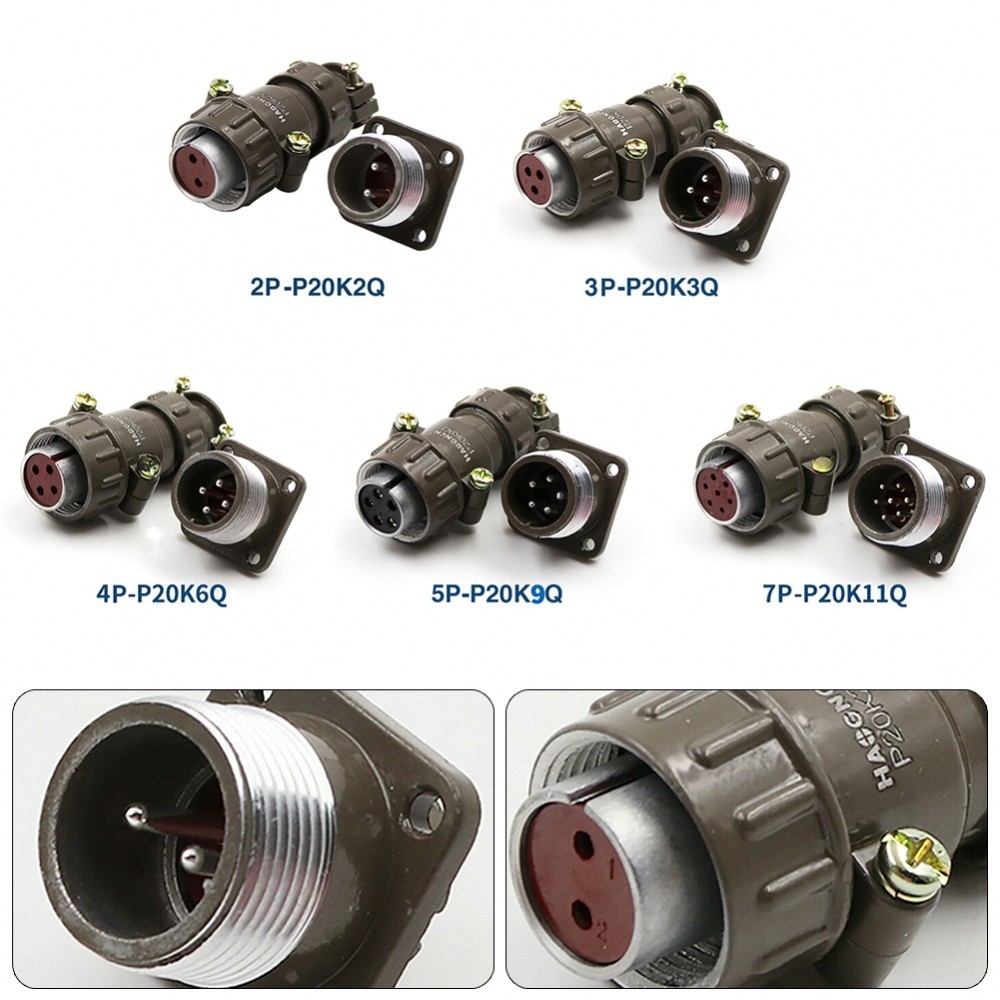 Aviation Plug Contacts Flange Industrial M20 Mount Panel Plug Aviation ...