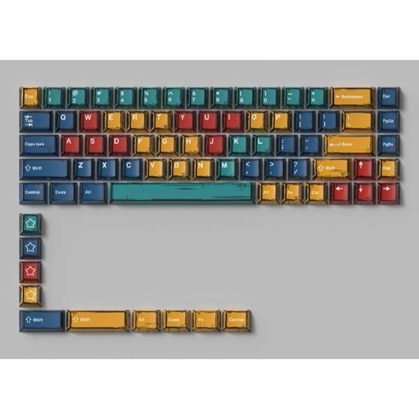 keycaps custom keycaps Comic Style Color Palette No. 1 Machine Mixed ...