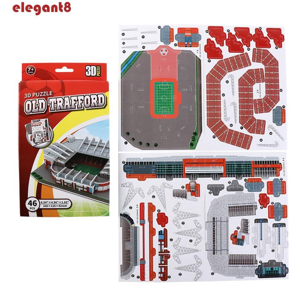 ELEGANT Miniature Football Stadiums, DIY Paper 3D Soccer Stadium Puzzle ...