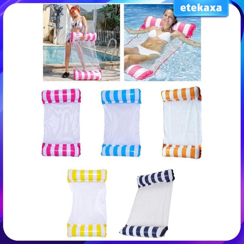 [Etekaxa] Inflatable Water Hammock Swimming Float Bed PVC Air Mat ...
