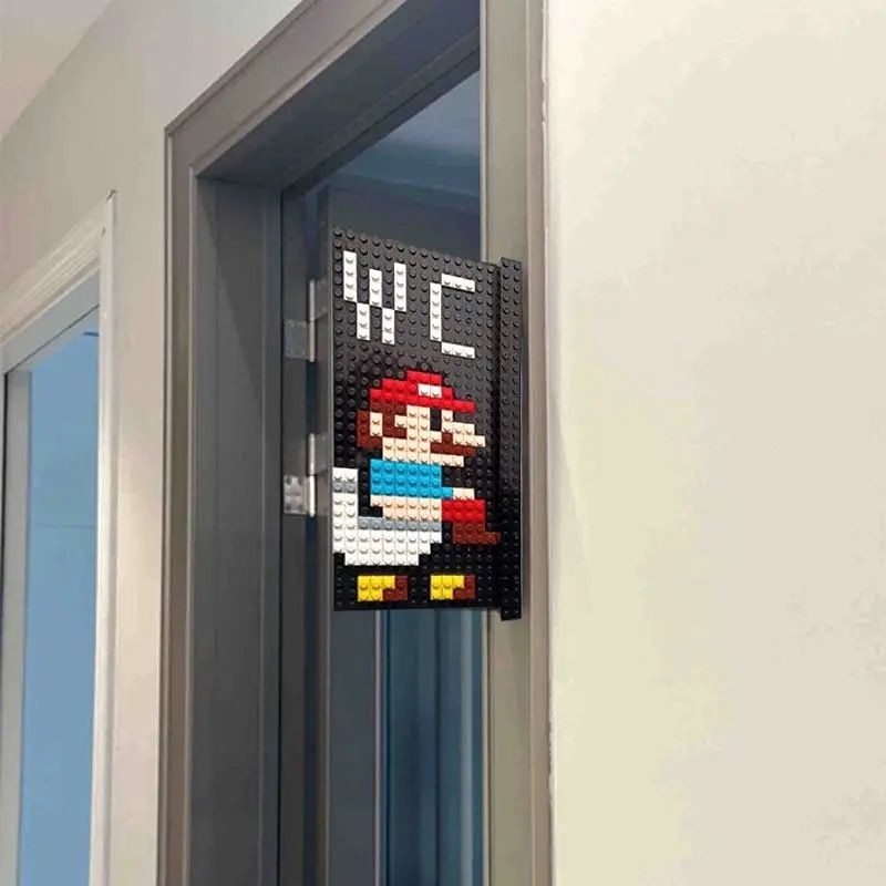 Creative Entryway Decor diy Super Mario Building Blocks House Number WC ...