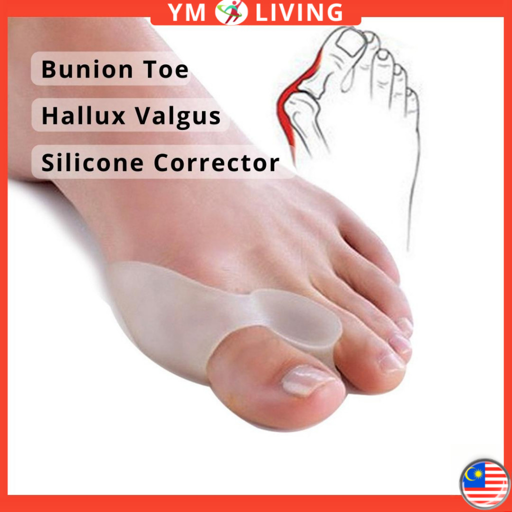 1 Pair Hallux Valgus Separator Silicone Big Toe Corrector Bunion ...