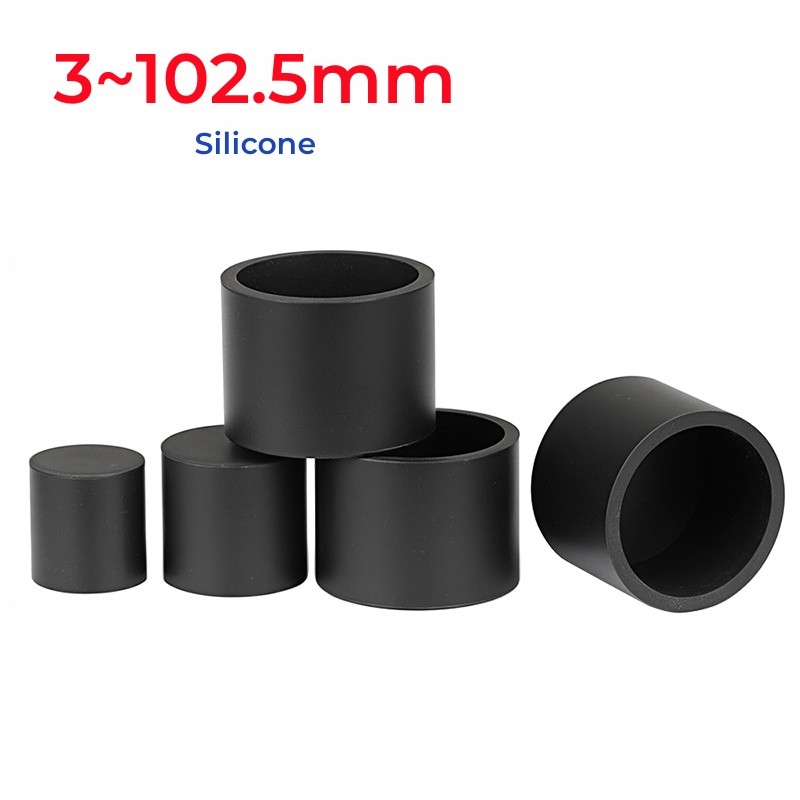 3mm~102.5mm Black Soft Silicone Rubber Round End Cap Dust Seal ...