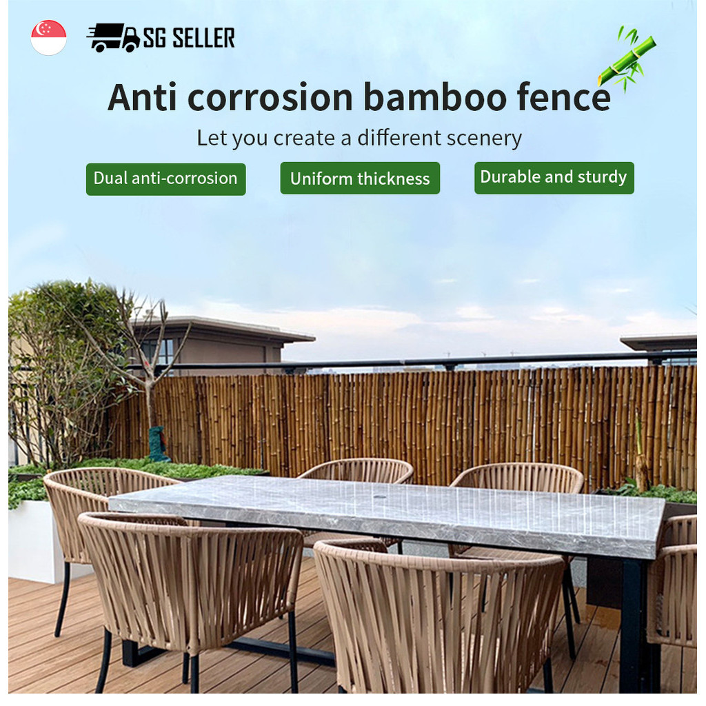 [SG SELLER]Outdoor bamboo fence courtyard garden wall bamboo fence ...