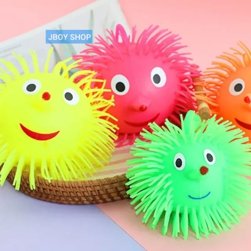 MATA Cute LED EYE JELLYFISH TOY YOYO / PUFFY BALL YOYO RUBBER LIGHTS ...