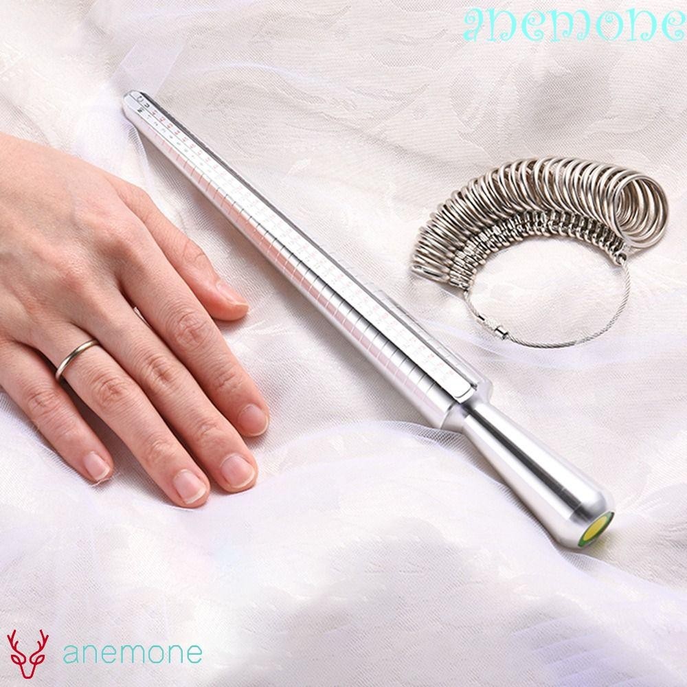 ANEMONE Ring Sizer Measuring Tool Set, Aluminum Ring Mandrel Ring Stick ...