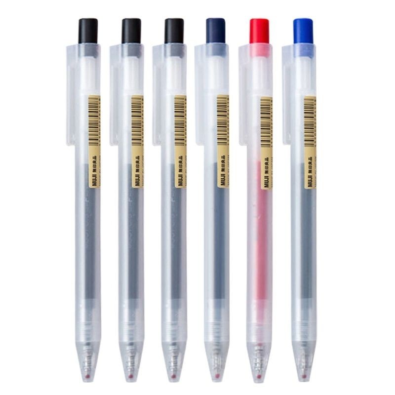 MUJI Gel Pen Black/Red/Blue 0.5mm Ink Japan Color Pen Office School ...