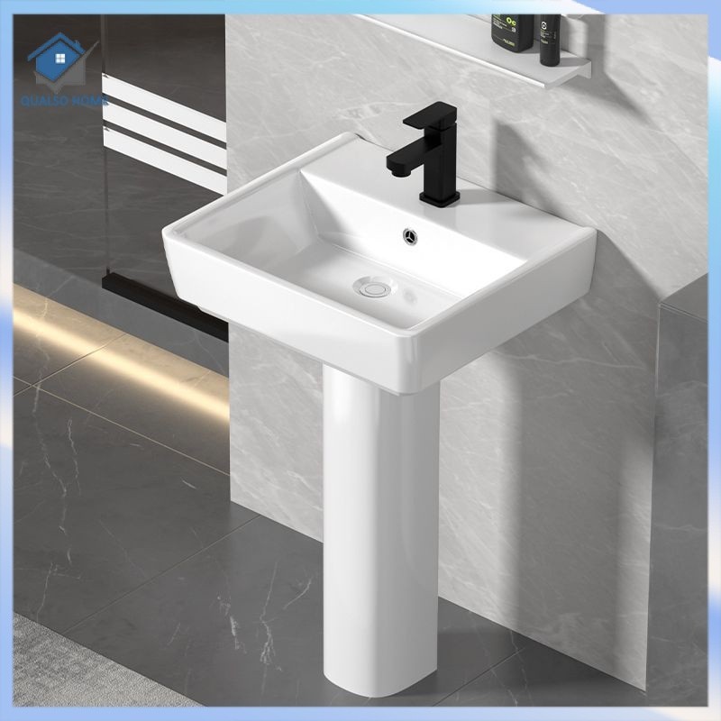Pedestal Basin Ceramic Bathroom Triangle Basin Wash Basin Integrated ...