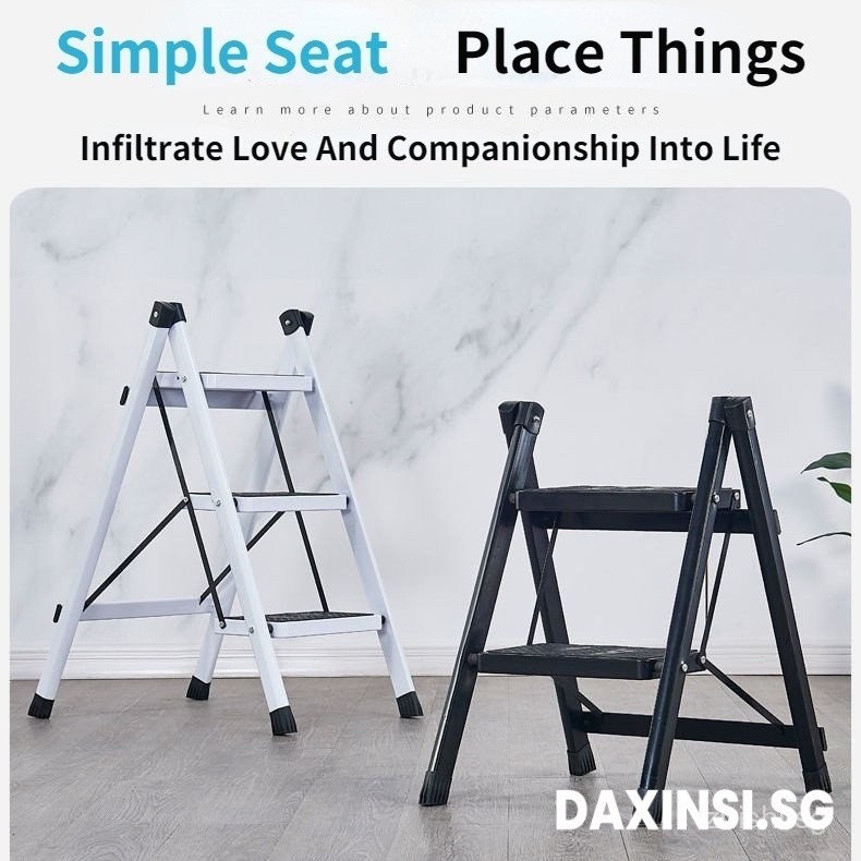 DAXINSI Foldable Ladder Step 2 3 4 Step Ladder 150kg Bearing Capacity ...