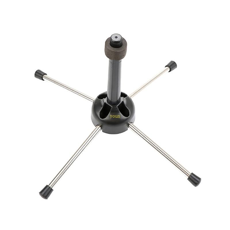 youn Foldable Flute Stand Base 4-Leg Holder Clarinet Rest Rack Portable ...