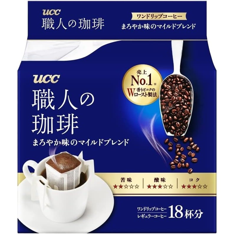 【Direct from Japan】UCC Artisan's Coffee One Drip Coffee Mild Blend 18P x 6 Bags | Shopee Singapore