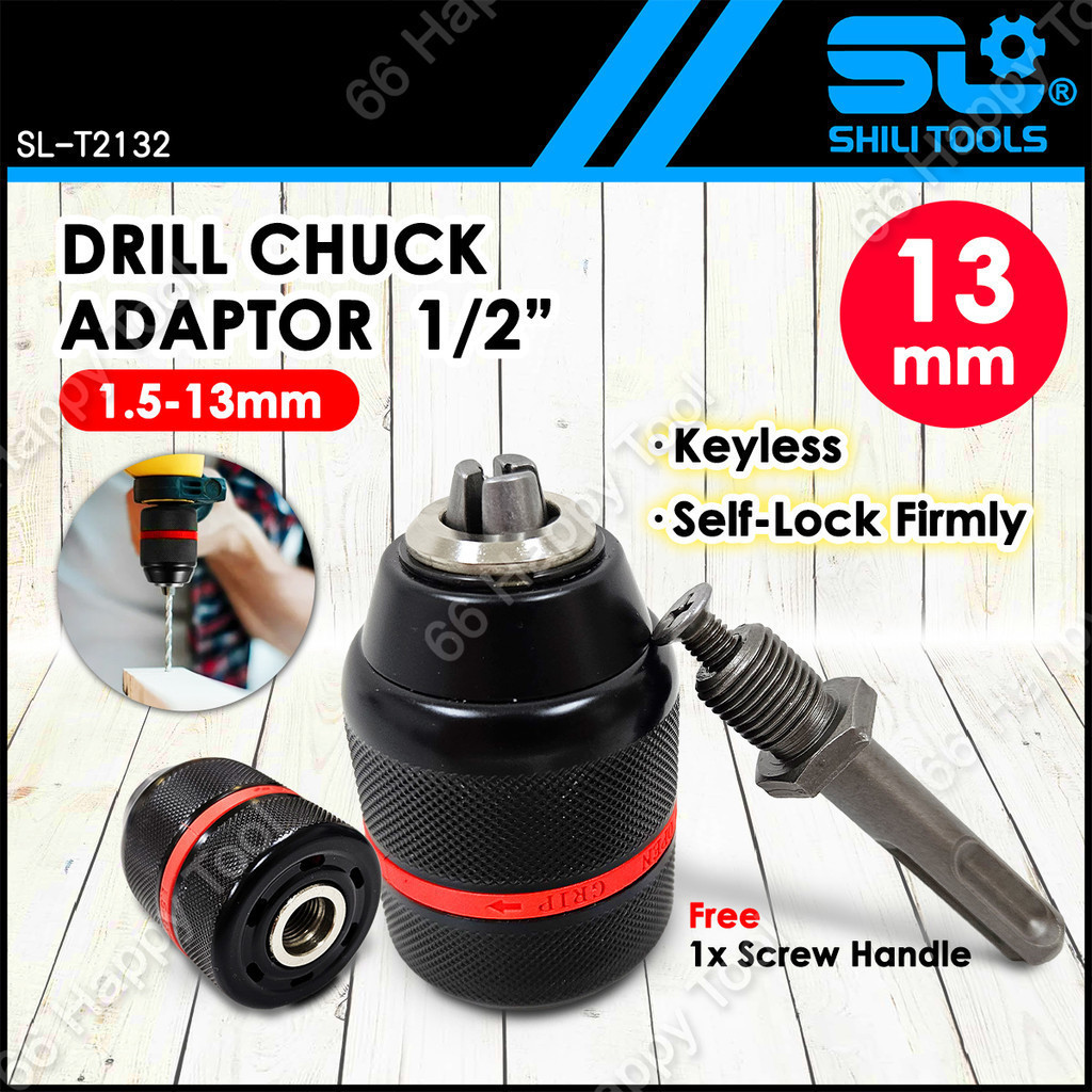 Shili Tools 1.5-13mm Drill Chuck for Hand Drill Tight Thread Adaptor ...