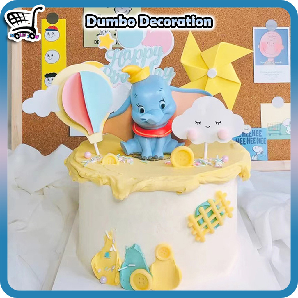 Dumbo Cake Topper Birthday Topper Cake Decorations Elephant Kek Hiasan ...