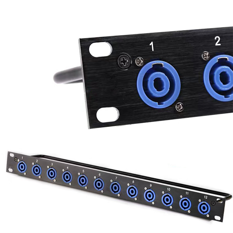 19inch Rack Patch Panel 8 12 Way Channel 1U Flight Case Mount For XLR ...