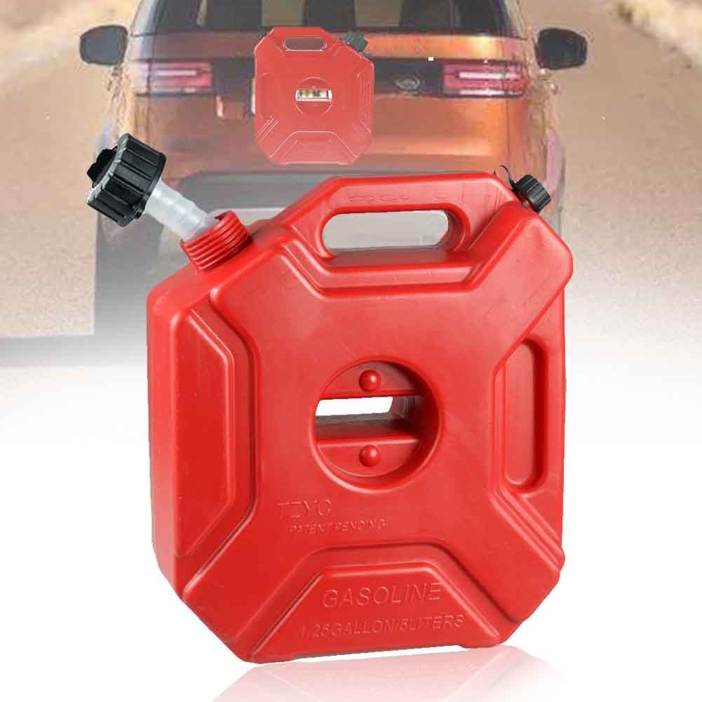 5L Plastic UTV Red Motorcycle Portable Petrol ATV Jerry Can Fuel Tank ...
