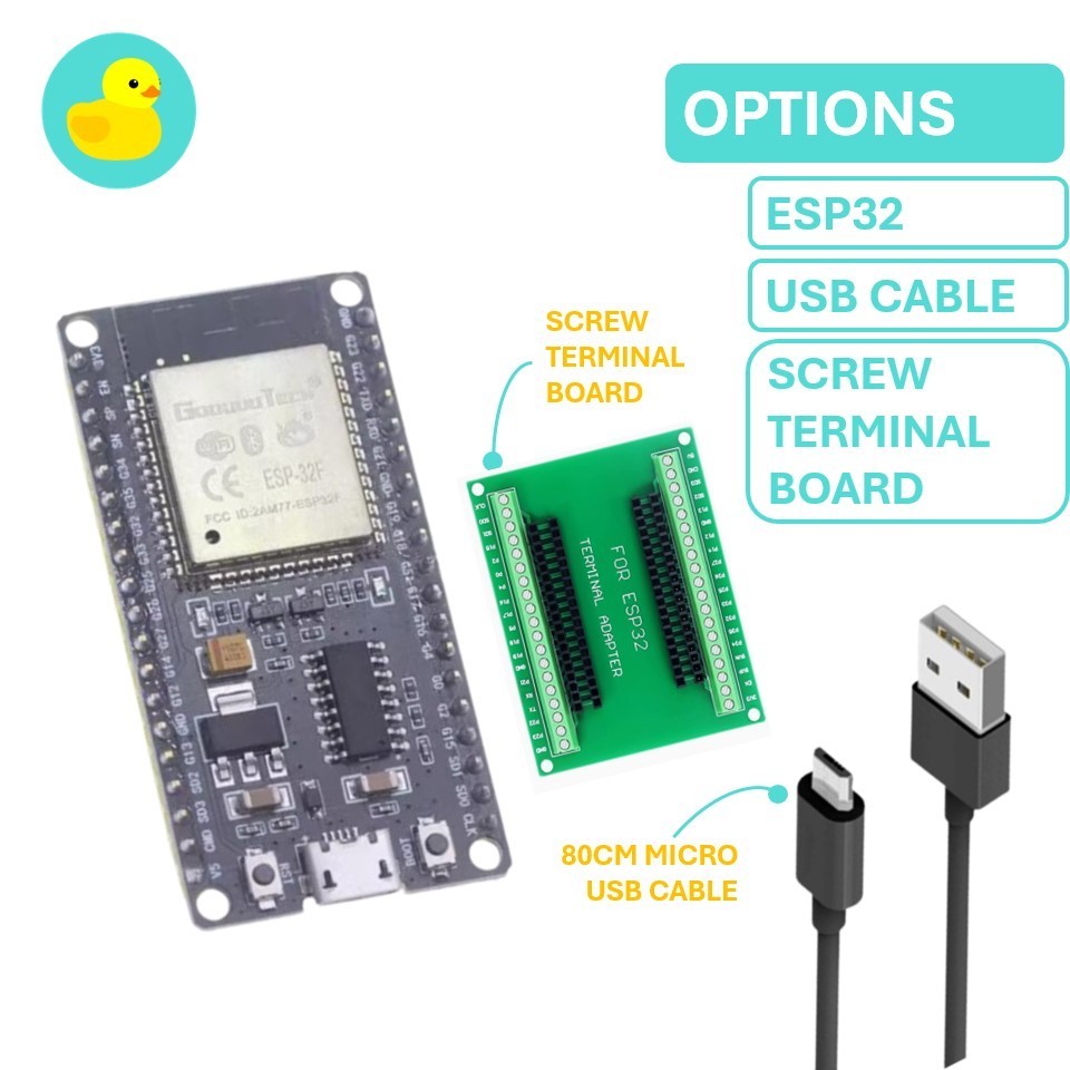 GOOUUU ESP32 ESP-WROOM-32 NodeMCU WiFi Bluetooth Development Board (38 Pins) | Shopee Singapore