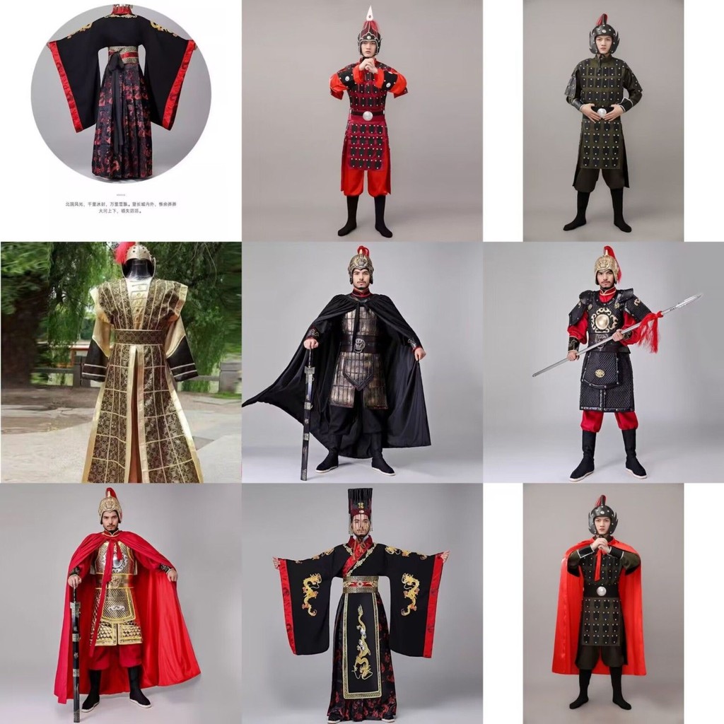 Emperor Costume Rental Qin Shihuang's same black dragon robe Hanfu ...