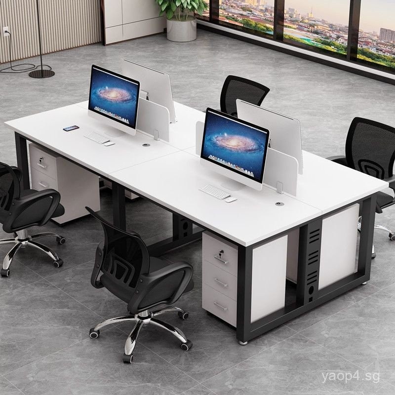 Minimalist Employee Office Desk Staff Position Desk Computer Desk and ...