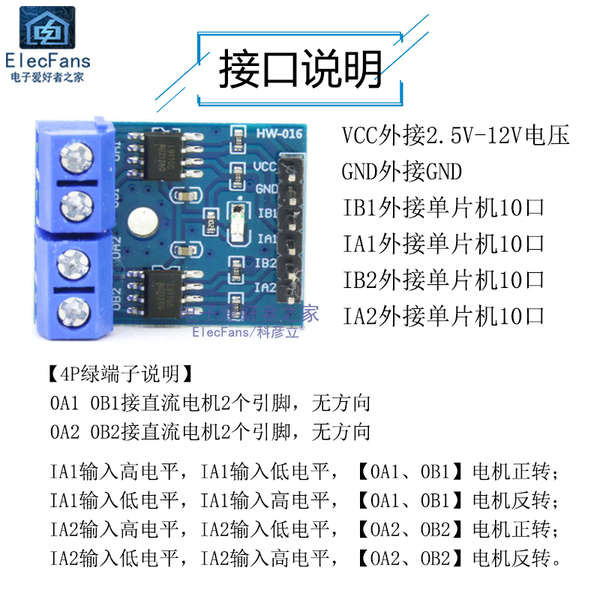 Speedy Shipment L9110S Two-Channel DC Motor Driver Module 1-Channel ...
