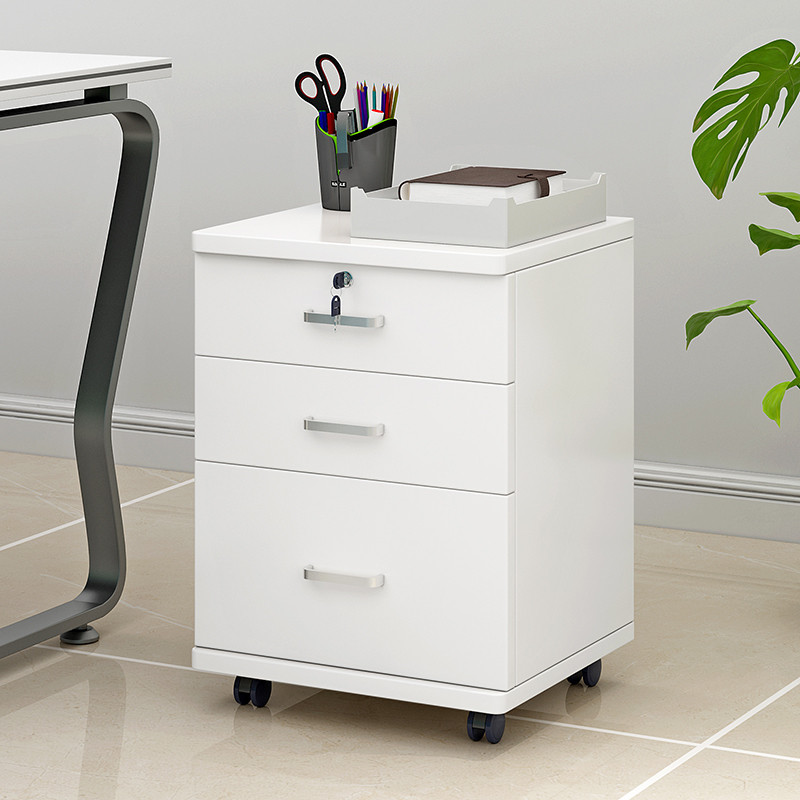 Office Wooden File Cabinet with Lock Storage Cabinet Mobile Low Cabinet ...