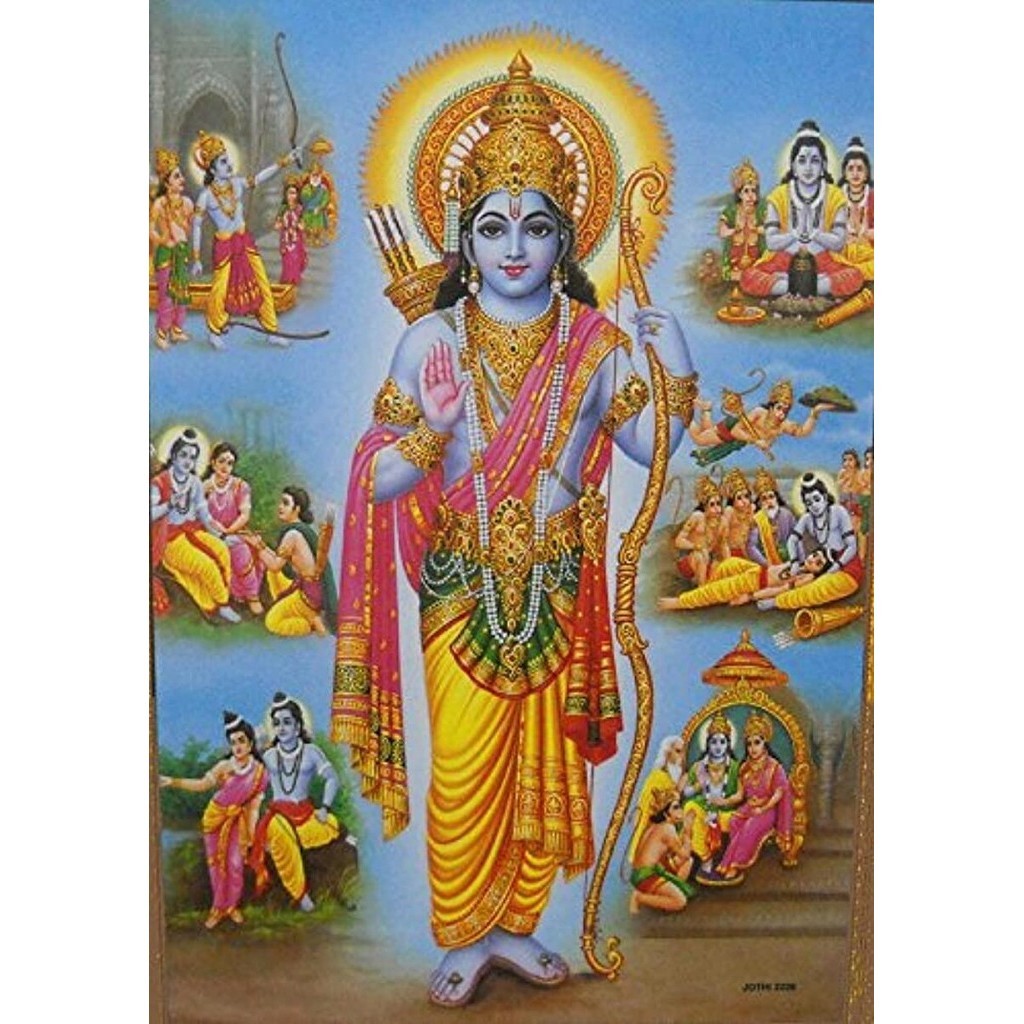 Events in the life of Lord Rama Poster Hindu God Poster | Shopee Singapore