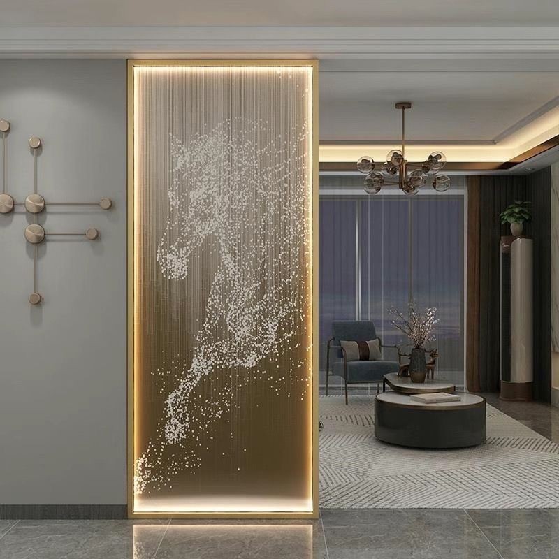 Customized Family Partition Tempered Glass Screen Partition Living Room ...
