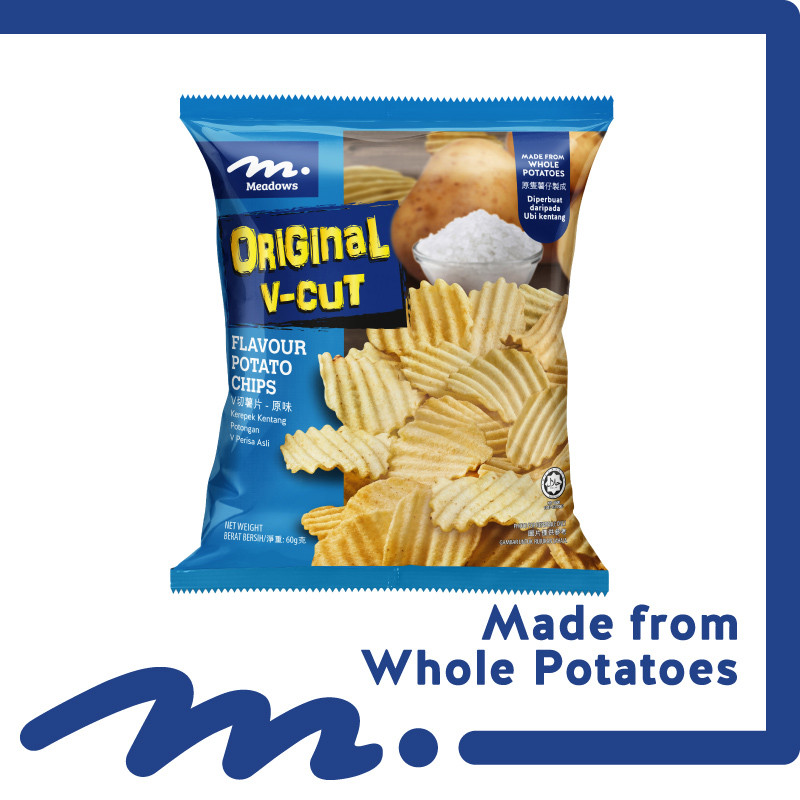 Meadows Original Vcut Potato Chips, 60g | Shopee Singapore