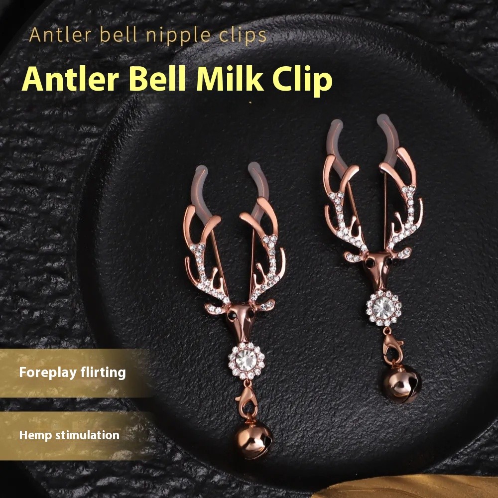 Sexy Sm Props Deer Horn Bell Nipple Clamp Couple Flirting Teasing ...