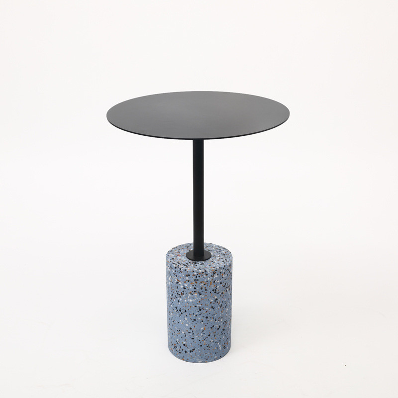 Minimalist Industrial Style Small Coffee Table Nordic Terrazzo Iron Art ...