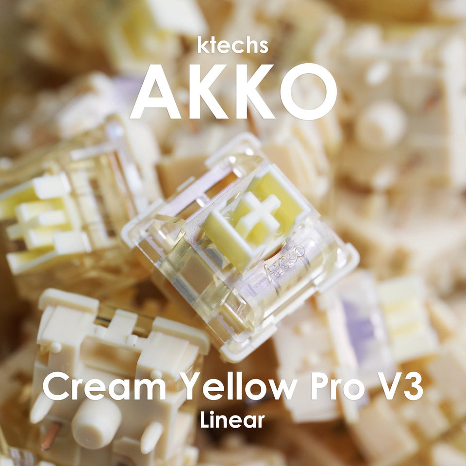 Akko Cream Yellow Pro Linear Mechanical Switch for Mechanical Keyboard ...