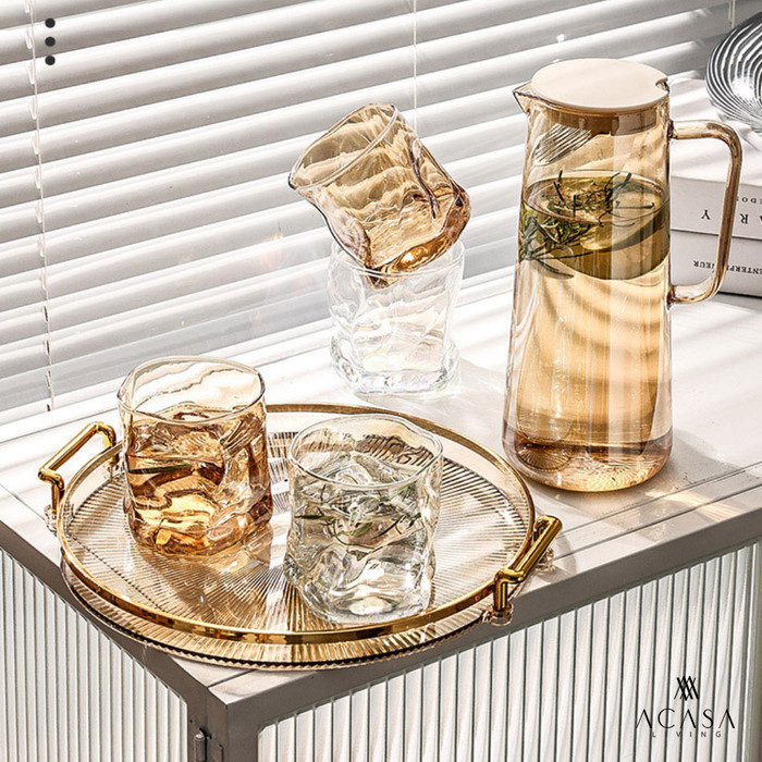 Jav - Water Jug Pitcher Glass - Luxury Glass Teapot Unique Gift Set ...