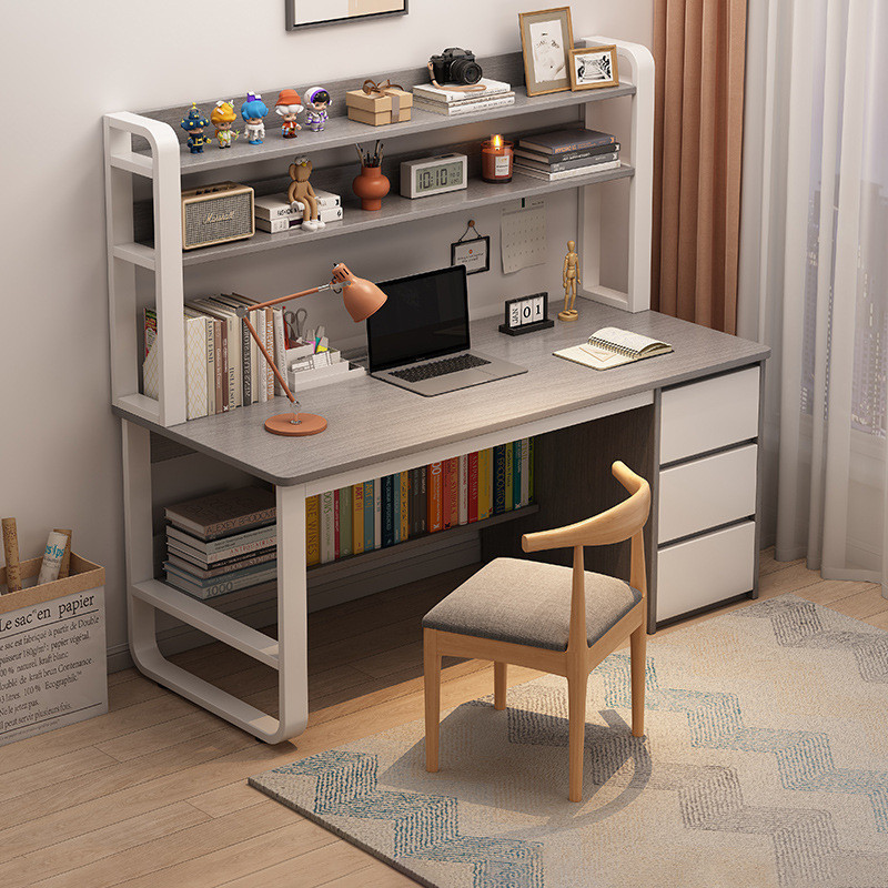 (Pre sale)Study Table with Bookshelf Computer Desk Home Desk Table ...