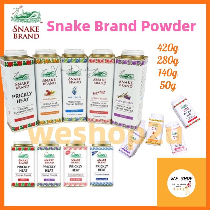 !!SNAKE BRAND PRICKLY HEAT COOLING POWDER 50G/140G/280G/420G SNAKE POWDER 国蛇牌爽身粉 | Shopee Singapore