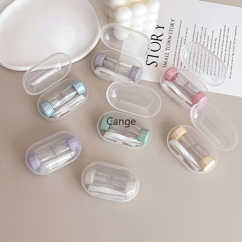 Color cylindrical rigid contact lens case, beautiful pupil case ...