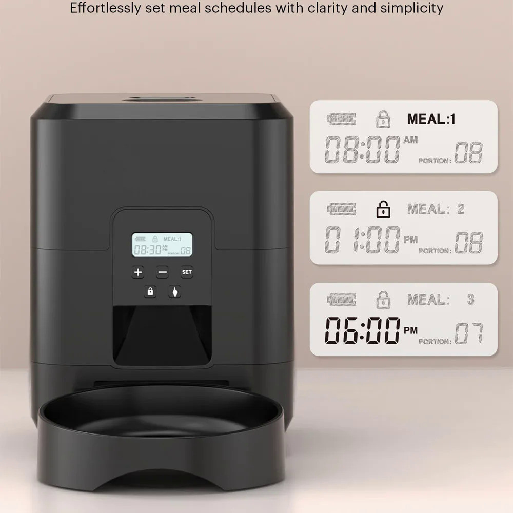 Cat Automatic Feeder 2L Cat Food Dispenser Smart Programmable Pet ...