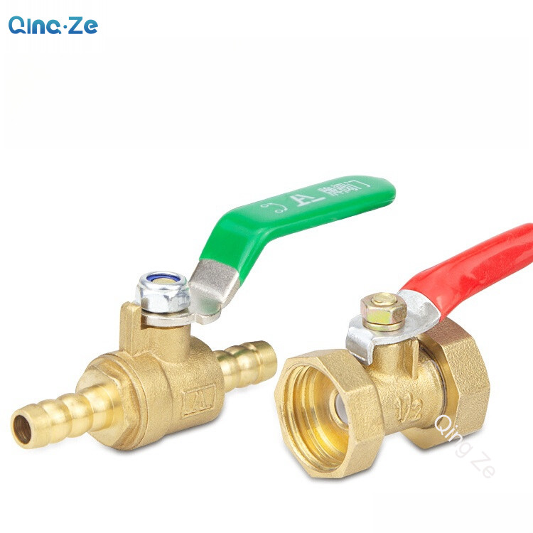 Barb Brass Ball Valves Water Oil Air Gas Fuel Shutoff Pipe Valve ...