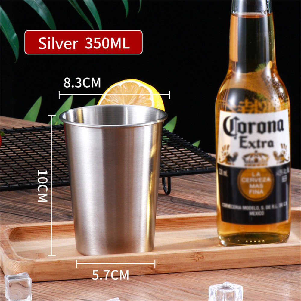 Premium Stainless Steel Cups 260-600ML Pint Cup Tumbler- Premium Metal ...