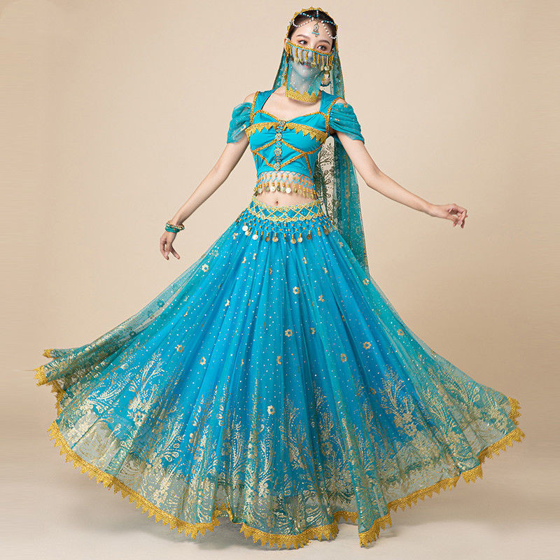 Exotic Indian Dance Performance Women's Belly Dance Costume Indian Sari ...