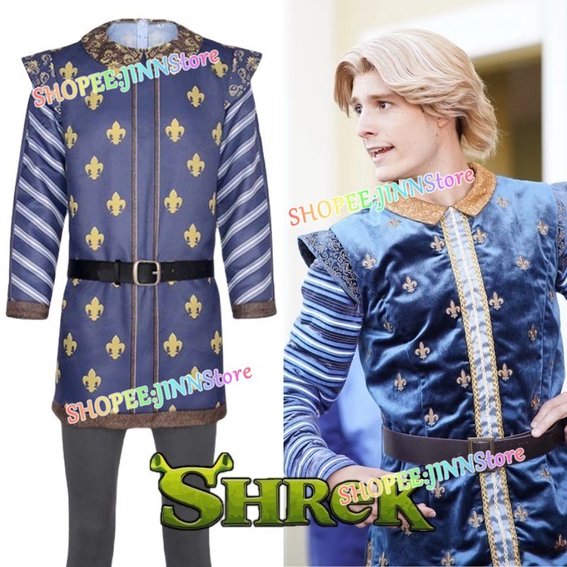 - JINN - SHREK Cosplay Costume Prince Charming Uniforms Costume ...