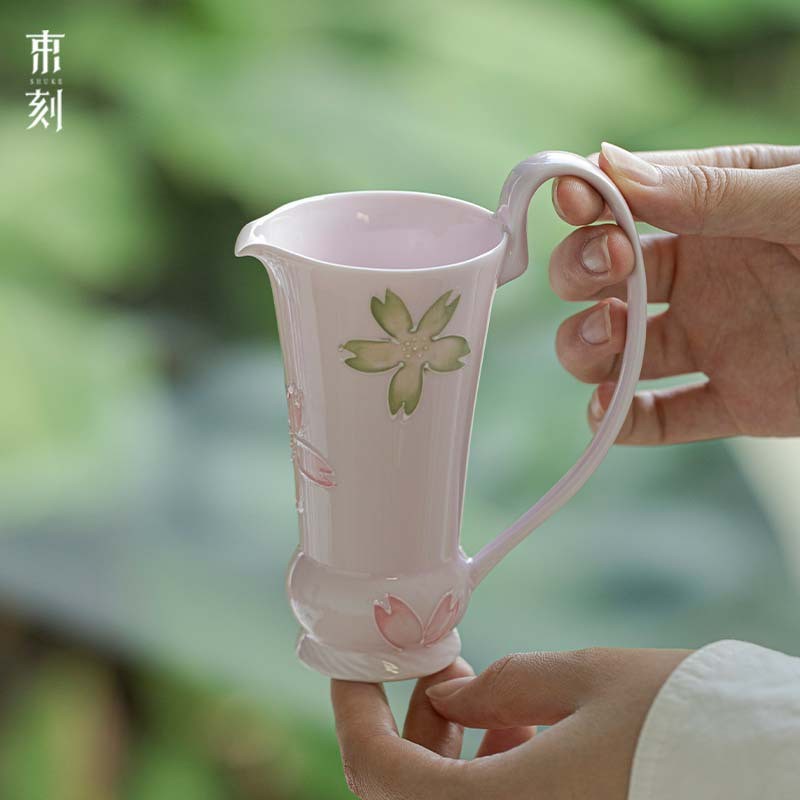 [lianju · Life hall] Pink Cherry Blossom Ear-Lifting Fair Cup Average ...