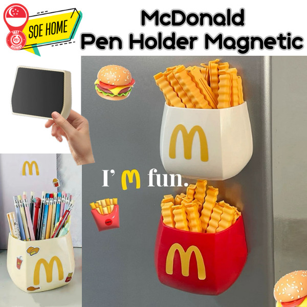 🇸🇬SG Stock🇸🇬 McDonald Pen Holder Magnetic Suction Storage Box ...