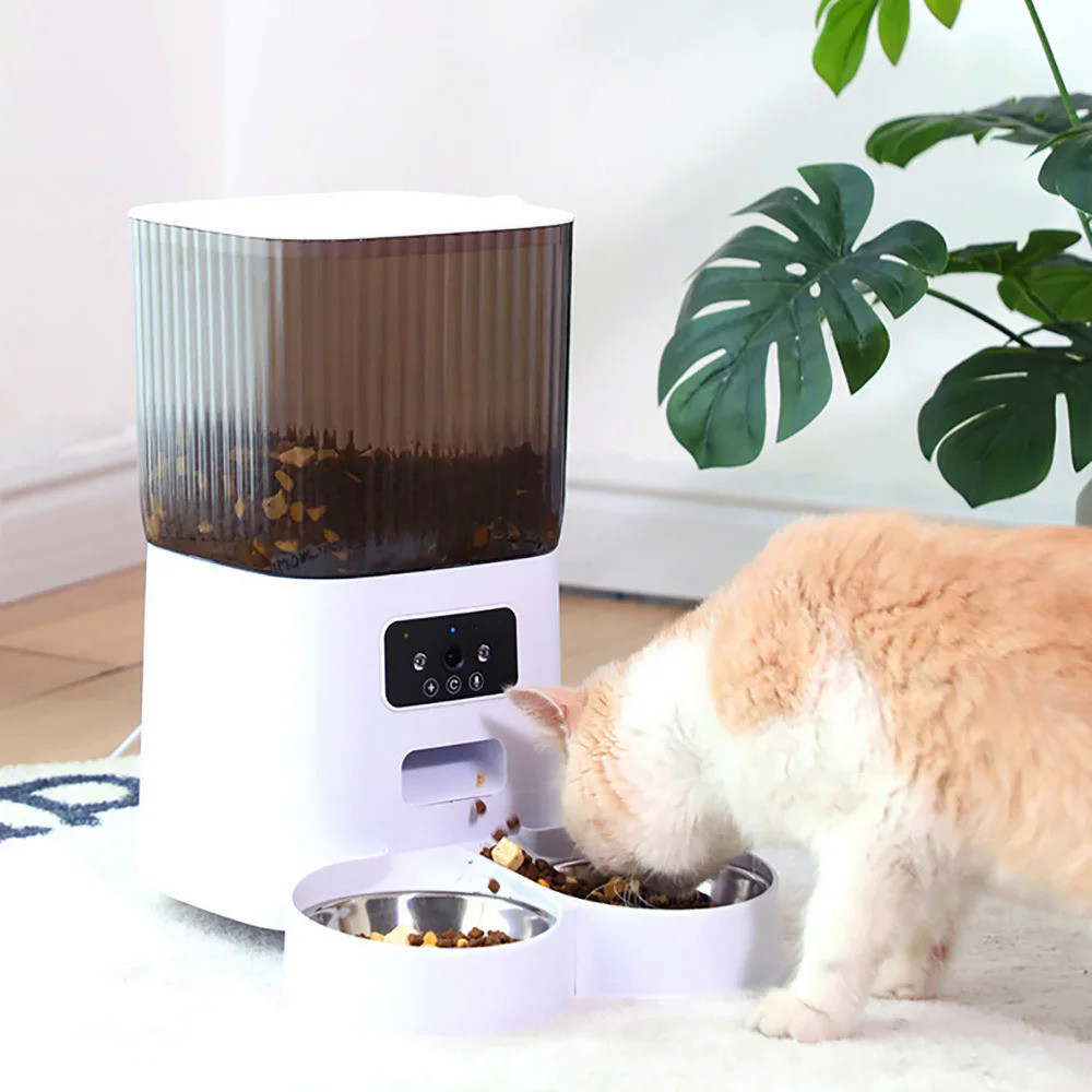 5L automatic cat feeder with camera, voice, video, timer, quantitative ...