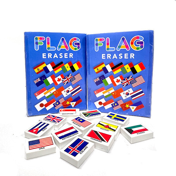 Countries Flag Erasers 48Pcs/Box | Shopee Singapore