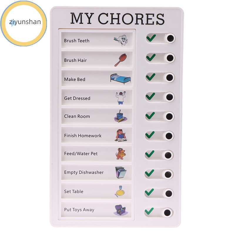 ziyunshan Reusable My Chores Checklist Daily Planner Memo Plastic Board Chore Chart ...