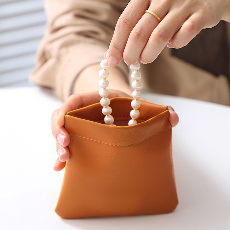 Coin Purse Magnetic Pouch Automatic Close Lipstick Money Squeeze Wallet ...