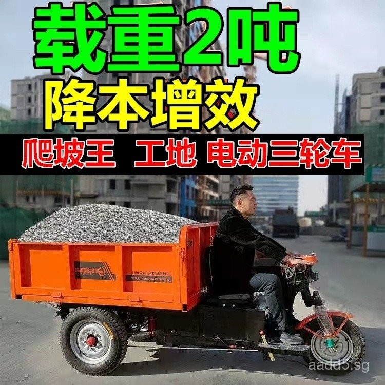 Electric Tricycle Tiger Cart Construction Site Transport Cart Small ...