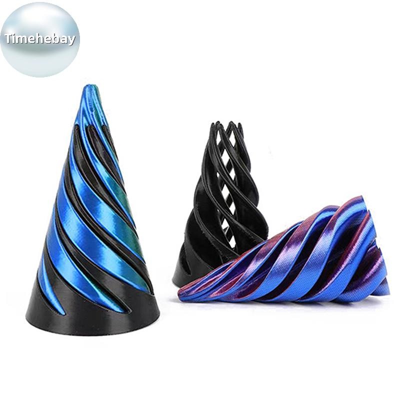 TimeHebay New 3D Printed Spiral Cone Toy Impossible Pyramid Passthrough ...